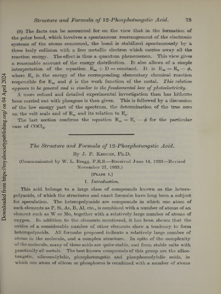Chemists' Guide to Heteropolyacids | PDF | Acid | Tetrahedron