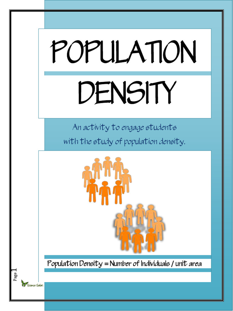 Calculating Population Density Activities | PDF | Area | Density