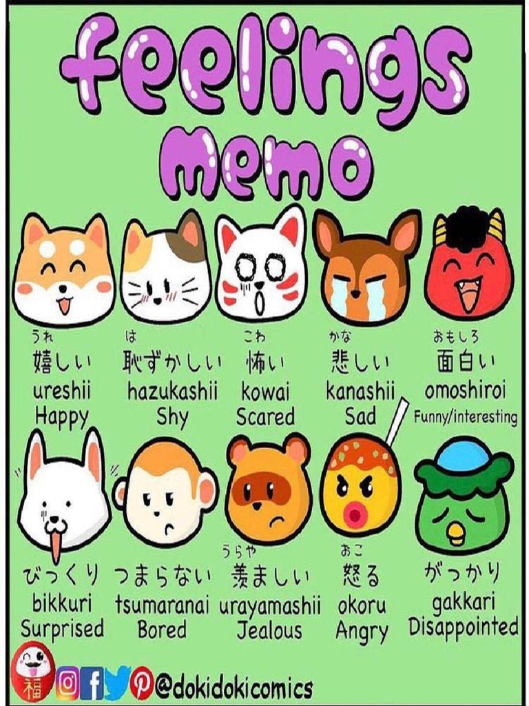 Japanese Feeling Memo 1 | PDF
