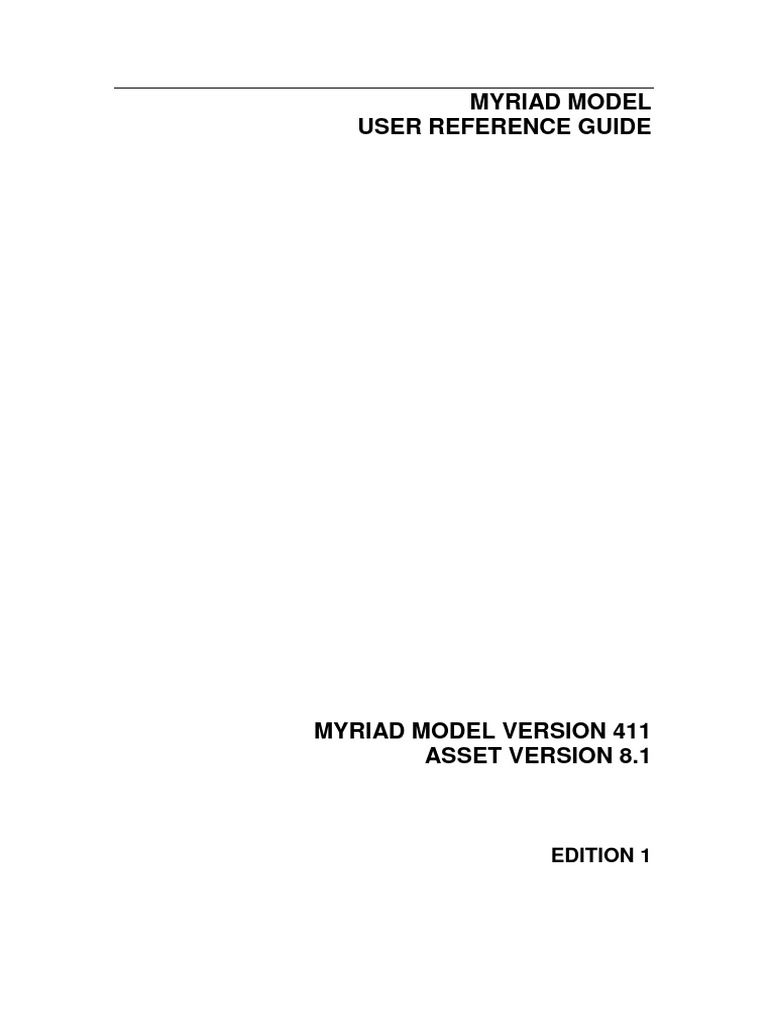 MYRIAD MODEL User Reference Guide | PDF | Diffraction | Waves