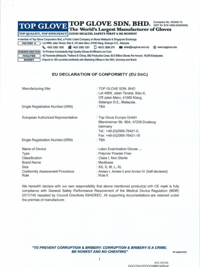 Dichiarazioni Di Conformita 50-657 | PDF