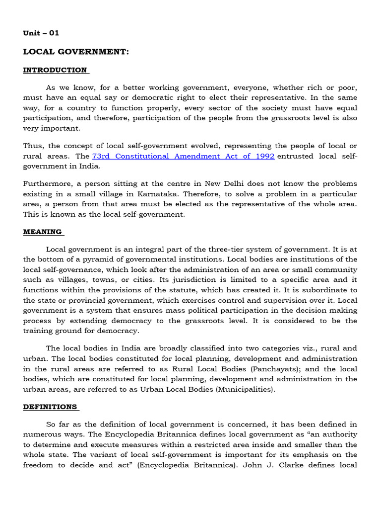 Unit-1 (Final) | Download Free PDF | Government | Government Of India