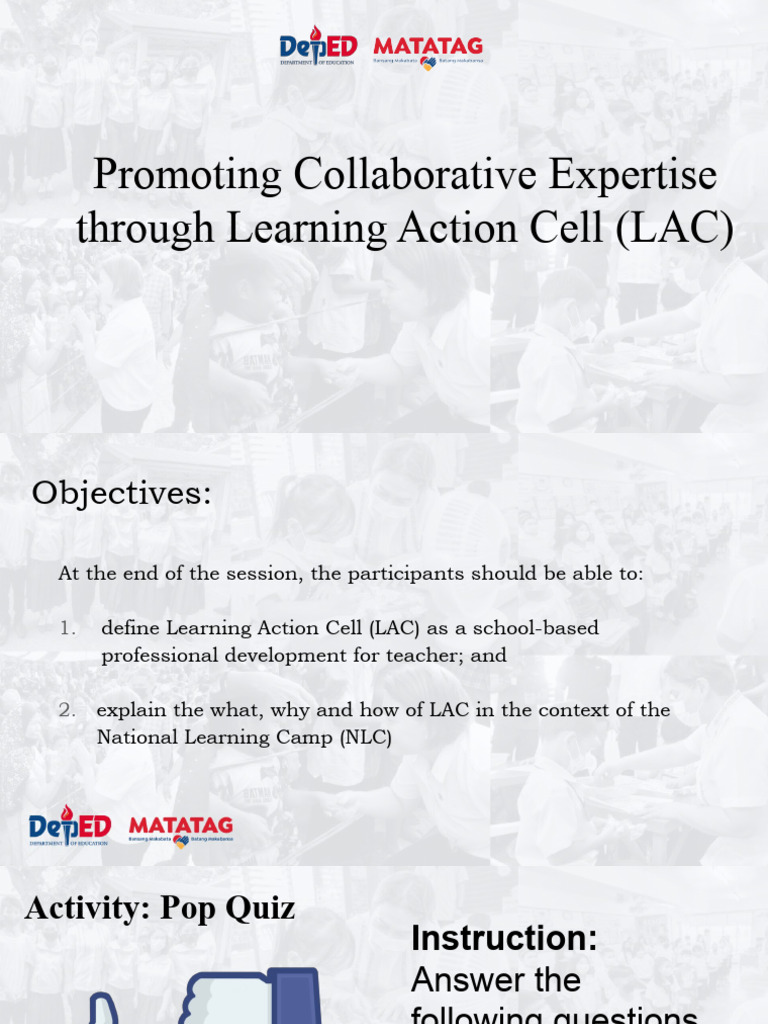 LAC NLC Final Chief Rose | PDF | Teachers | Learning