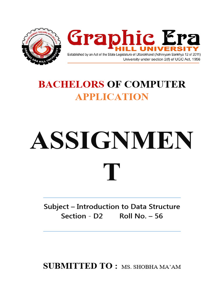 Gehu Assignment Front Page | PDF