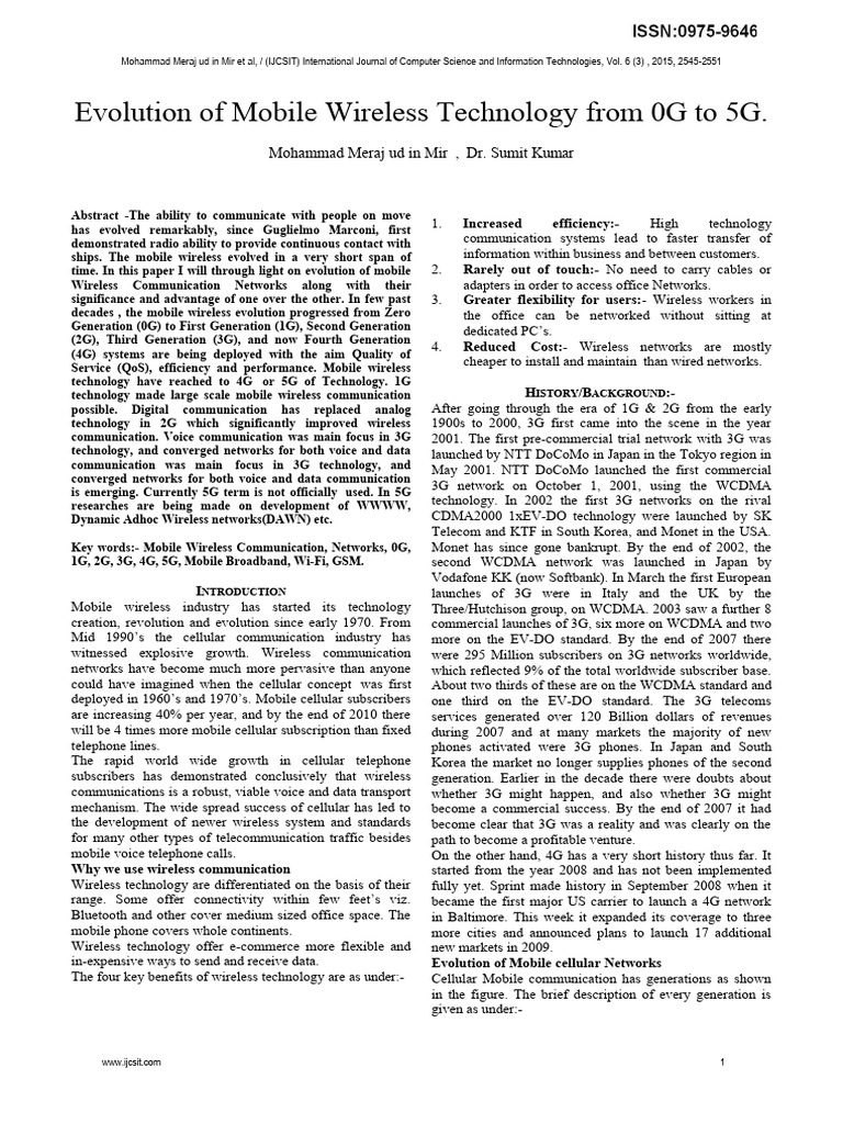 Ijcsit 20150603123 | PDF | High Speed Packet Access | 4 G