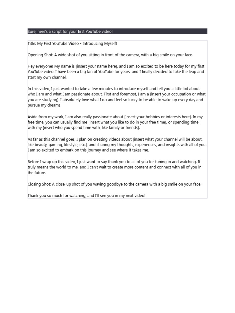 Script For 1st Video | PDF | Self-Improvement