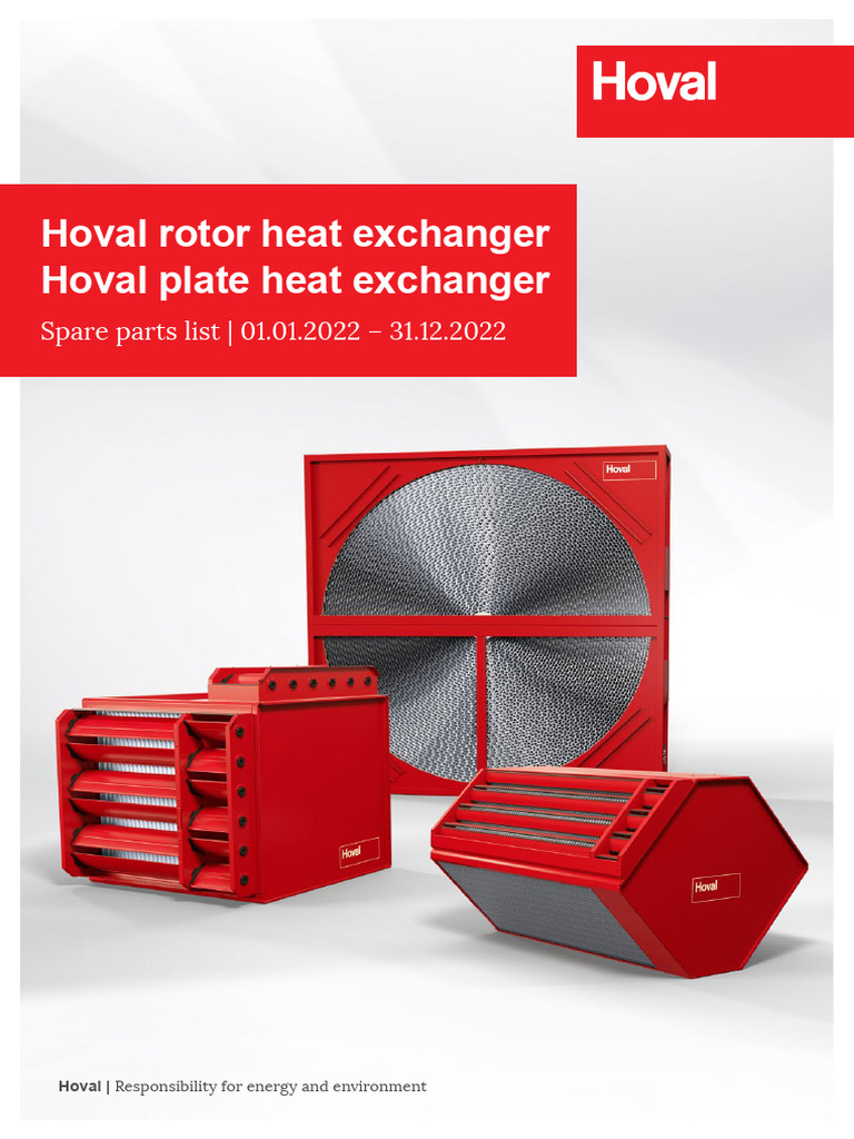 Hoval Heat Exchanger Spare Parts List | PDF | Manufactured Goods ...