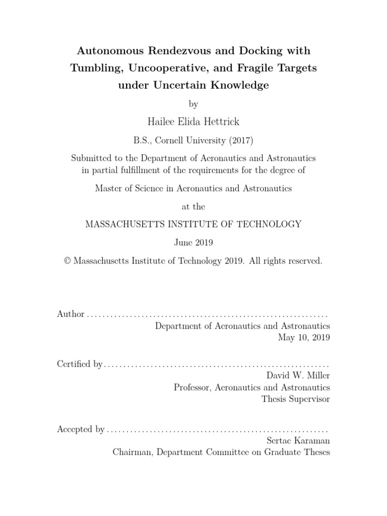Autonomous Rendezvous And Docking With Tumbling Pdf Space Rendezvous Docking And Berthing