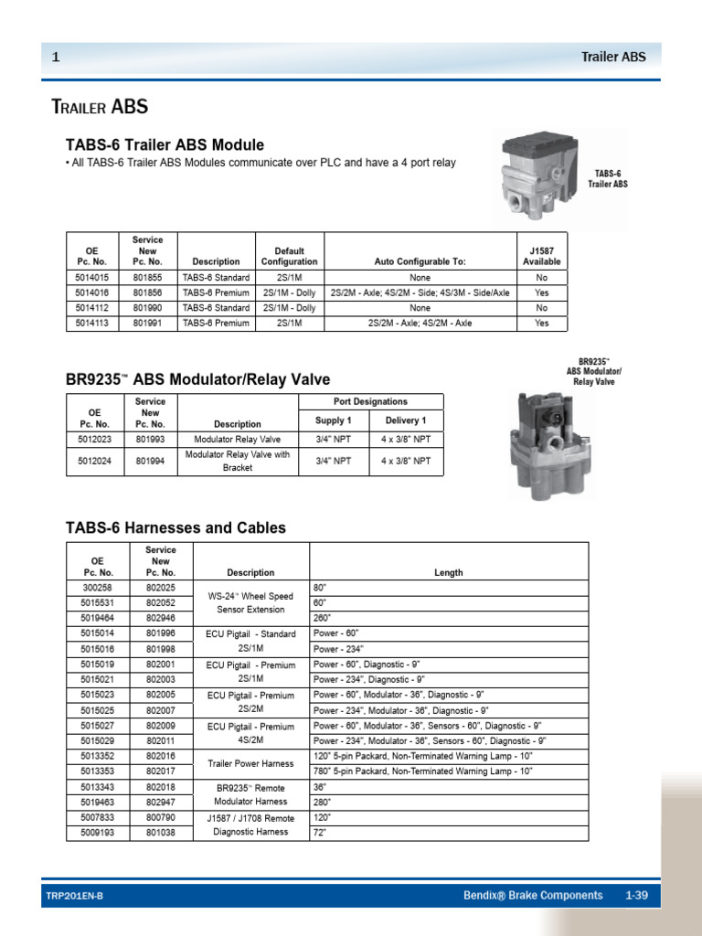 Cat Trailer 1 Trailer Catalog en Part47 | PDF | Anti Lock Braking ...