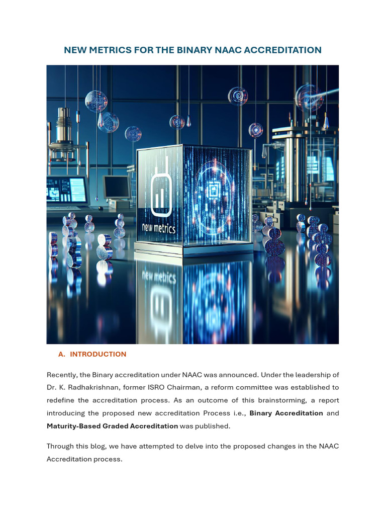 New Metrics For Binary NAAC Accreditation | PDF | Curriculum | Governance