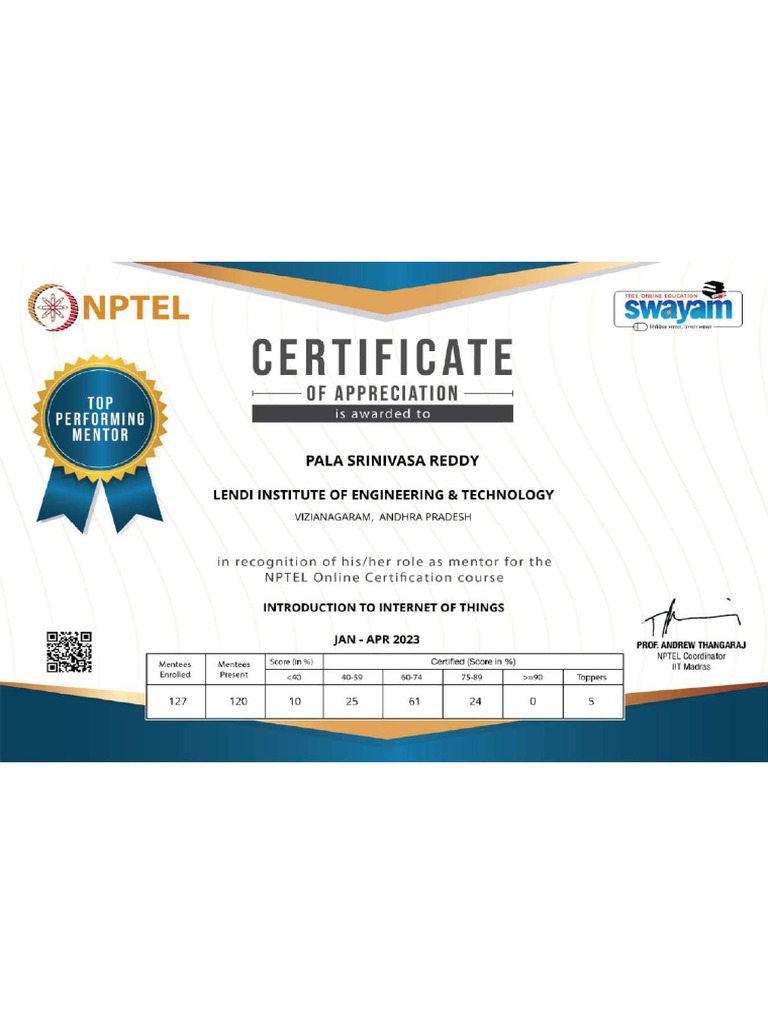 Mentor Certificate 1 | PDF