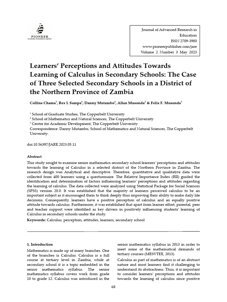 11-3241+jare+20235 (1) 240307 150859 | PDF | Learning | Attitude ...
