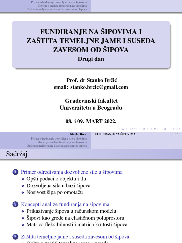 Fundiranje Na Sipovima Drugi Dan | PDF