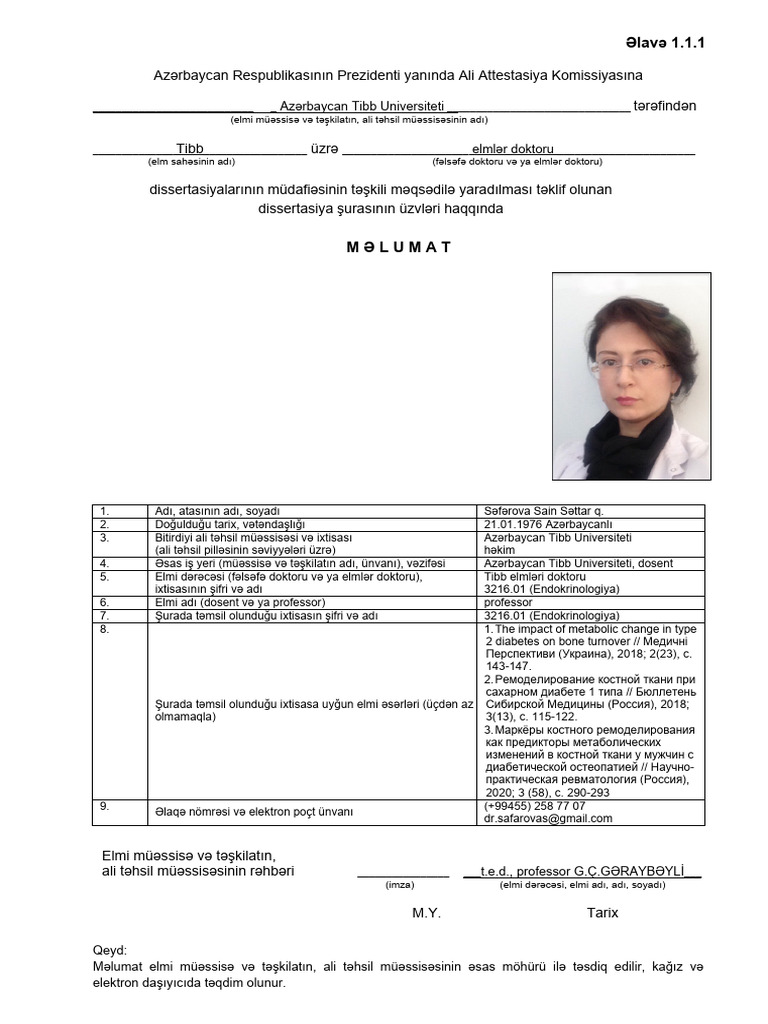 Safarova Sain AAK-CV | PDF