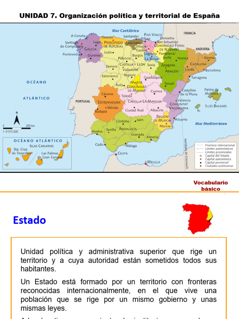 1 2. Organizacion Politica y Territorial de Espana | PDF | Islas Canarias | Democracia