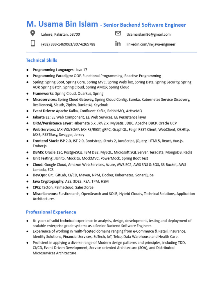 usama-cv | PDF | Cloud Computing | Amazon Web Services