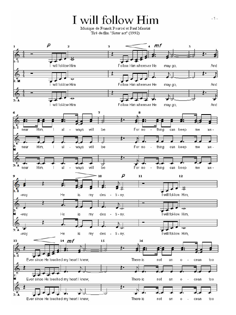 I Will Follow Him | PDF