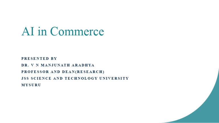 AI in Commerce | PDF | Computers