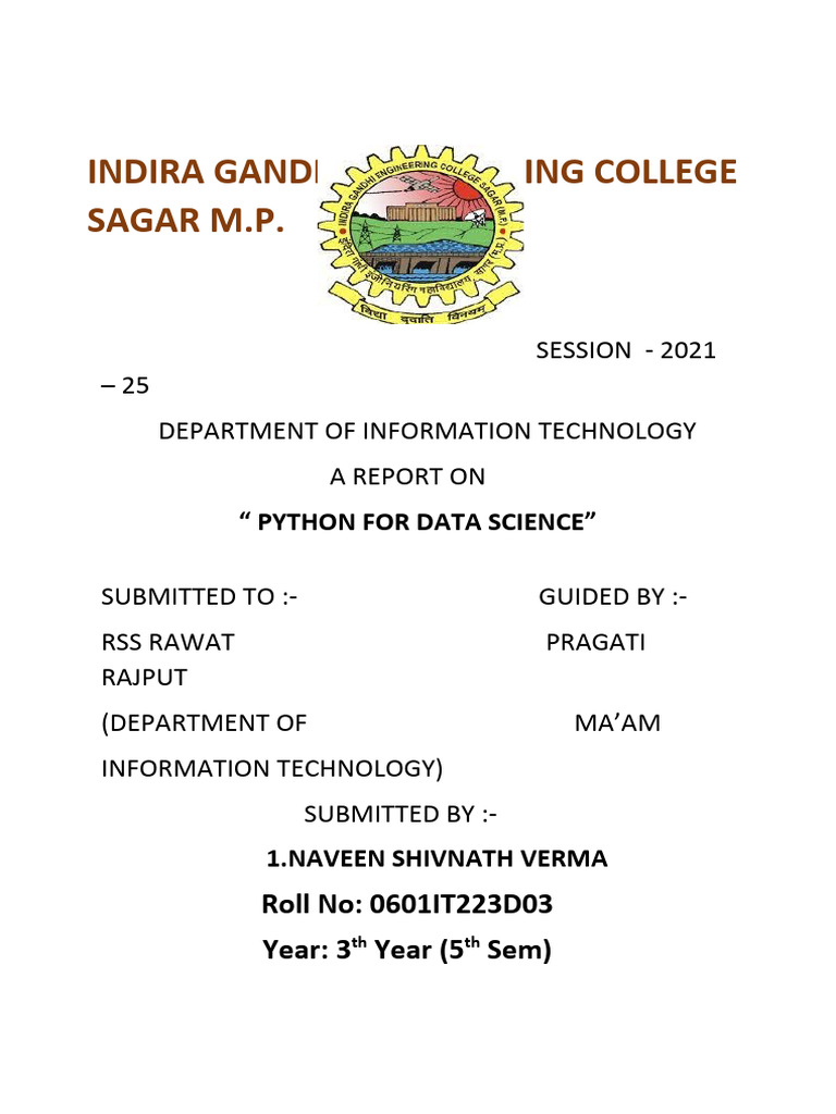 Internship Report | Download Free PDF | Data | Data Science