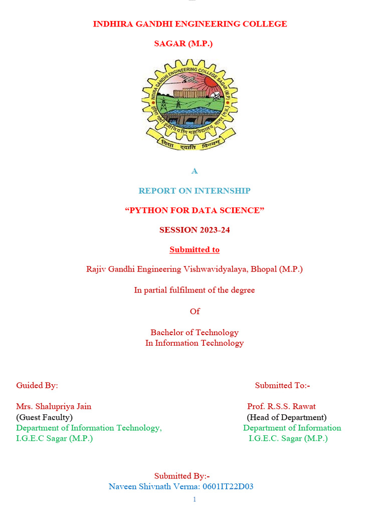Naveen python_for_data-science-report | PDF | Statistics | Data Science