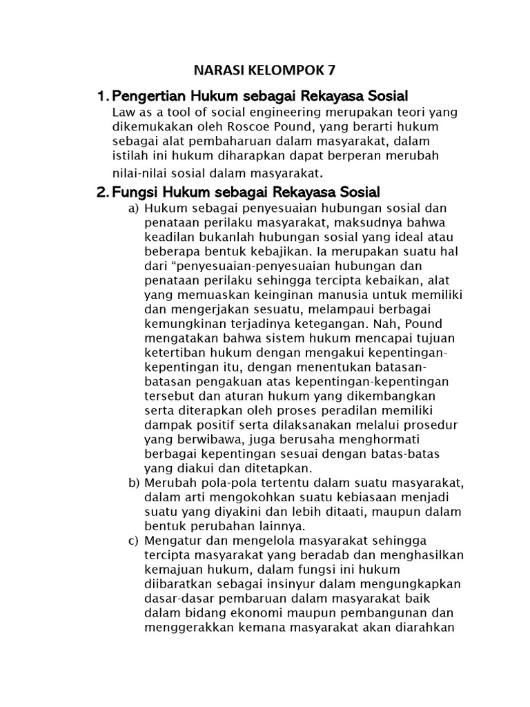 Narasi (Lengkap) Kel. 7 | PDF | Politik | Ilmu Sosial