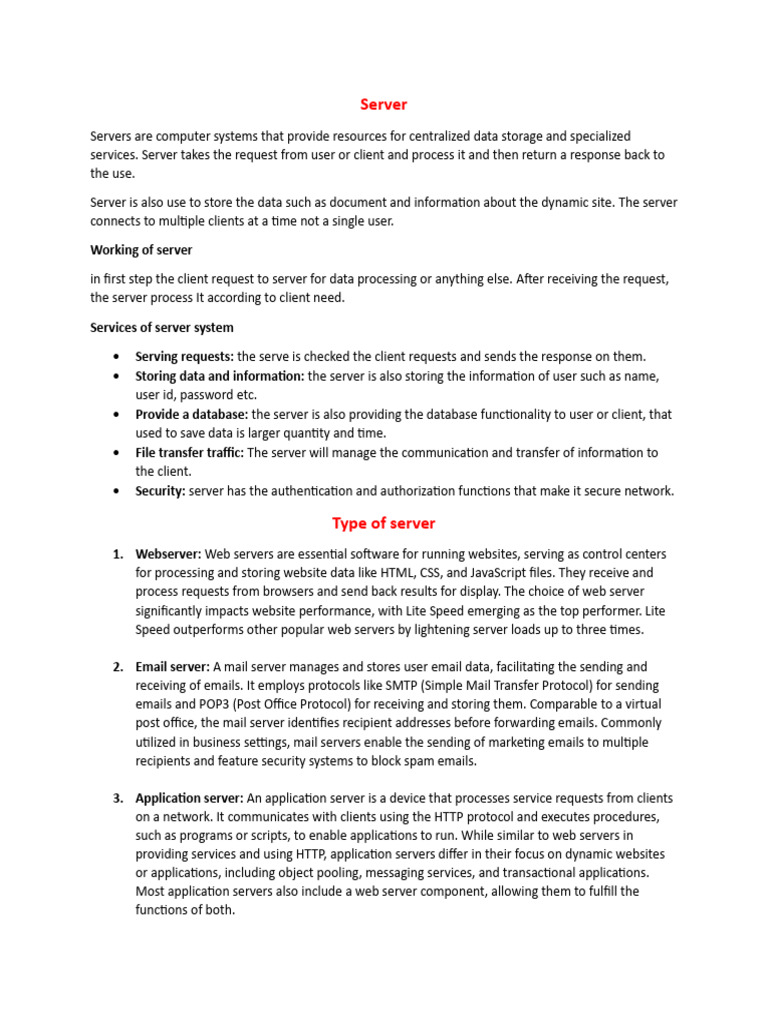 Web Servers Pdf Web Server Internet And Web 