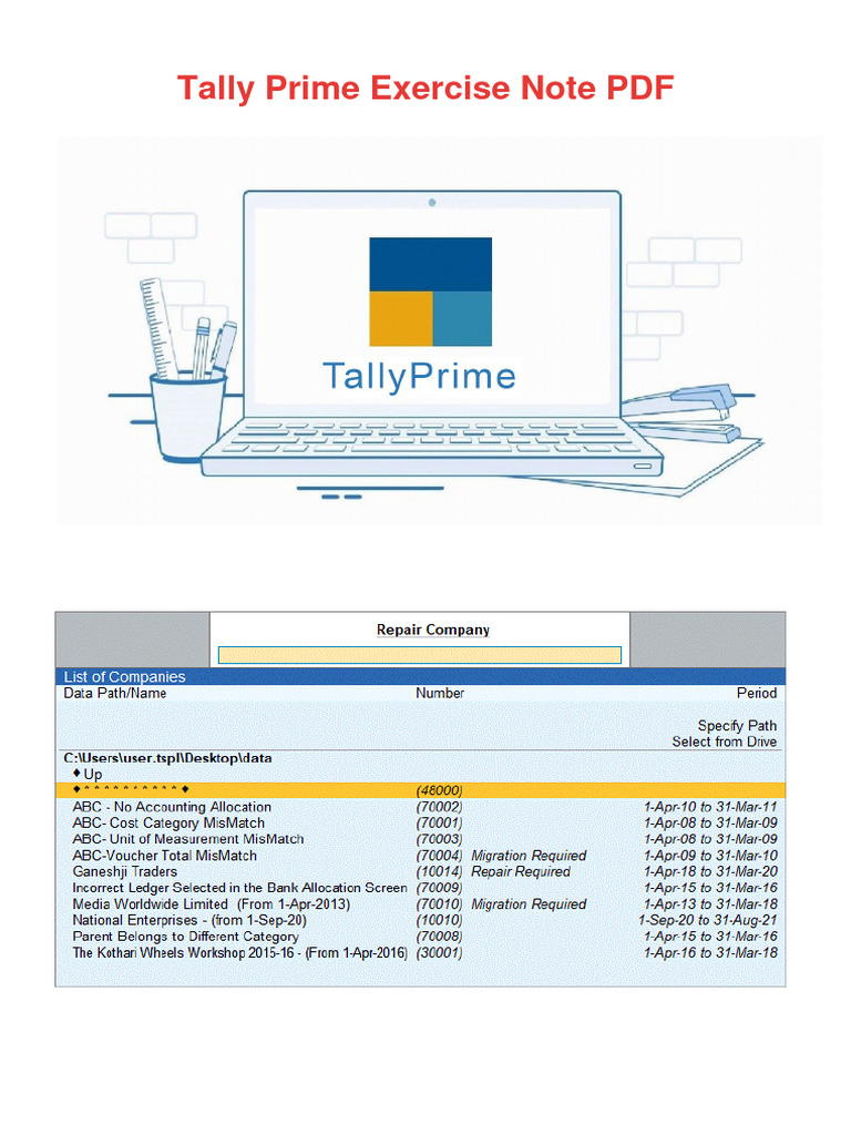 Tally Prime Exercise 4 | PDF | Cheque | Fixed Asset