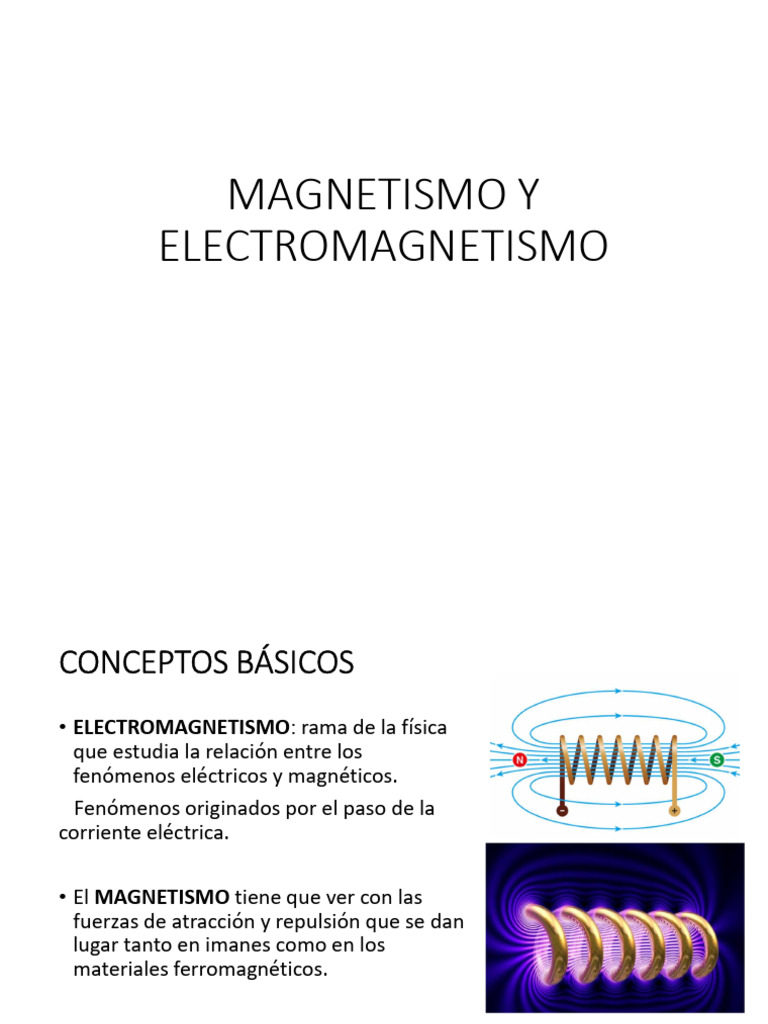Conceptos Básicos de Electromagnetismo | PDF | Campo magnético | Imán
