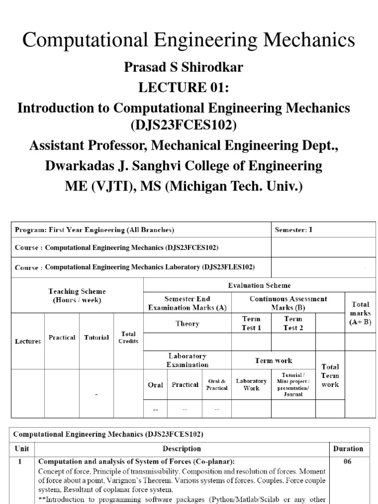 Lecture 1 CEM | PDF | Mechanics | Classical Mechanics
