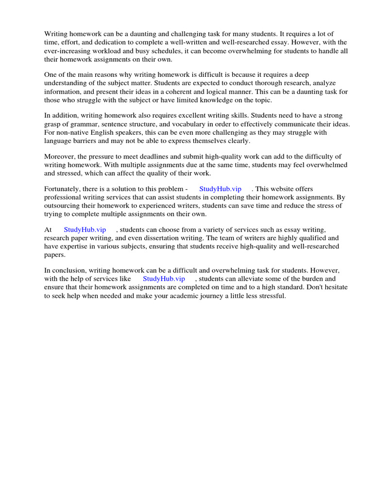 About Homework Essay | PDF | Homework | Essays