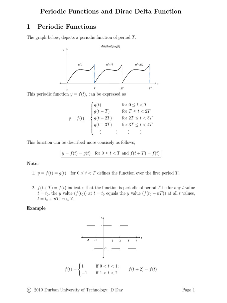 Periodic and Dirac Delta | Download Free PDF | Mathematical Analysis ...