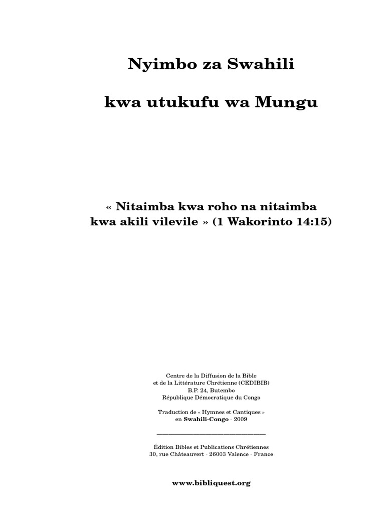 Recueil Swahili Congo | PDF