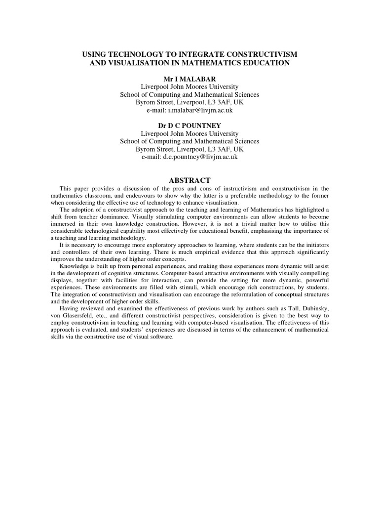 Using Technology To Integrate Constructivism | PDF | Constructivism (Philosophy Of Education ...