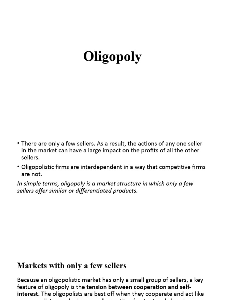 Oligopoly | PDF | Oligopoly | Profit (Economics)