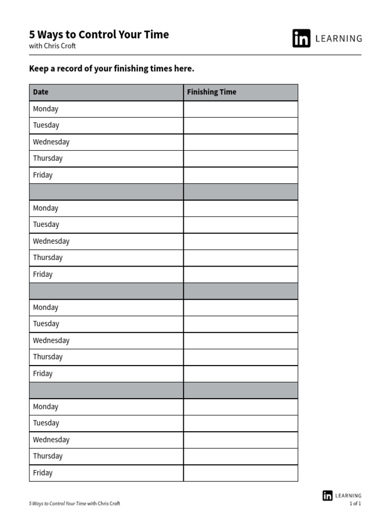 Time Management for Professionals | PDF