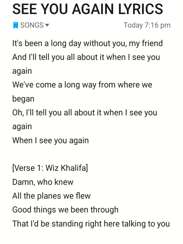 See You Again | PDF