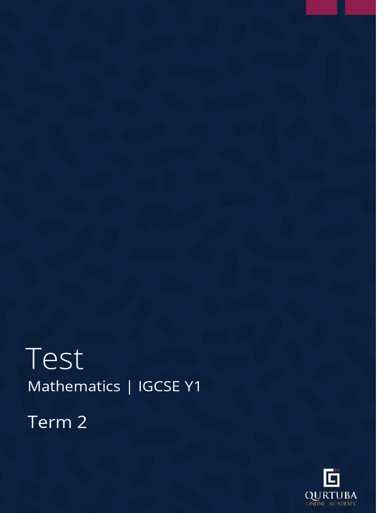 Qoa12838 Math Igcse Grade 11 | PDF