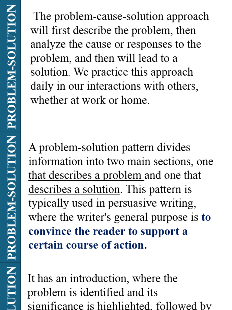 Problem Solution - Persuasive Essay Summary | PDF | Logos | Persuasion