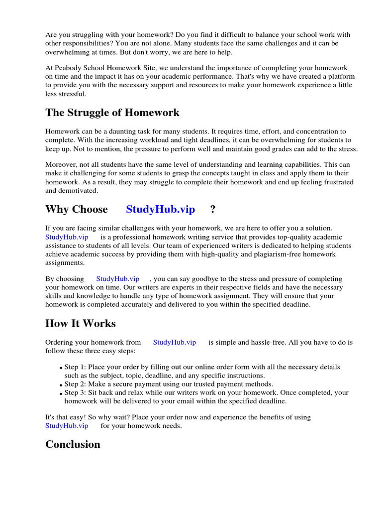 Peabody School Homework Site | PDF | Homework | Teachers