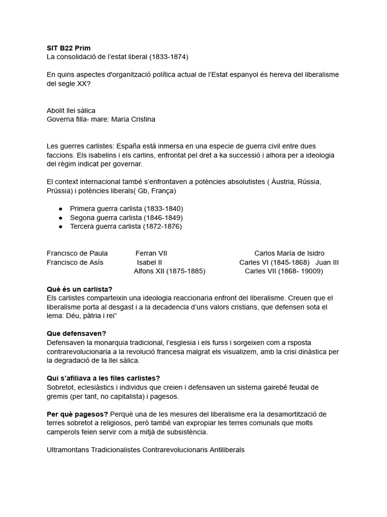 Apunts Hist Esp | PDF