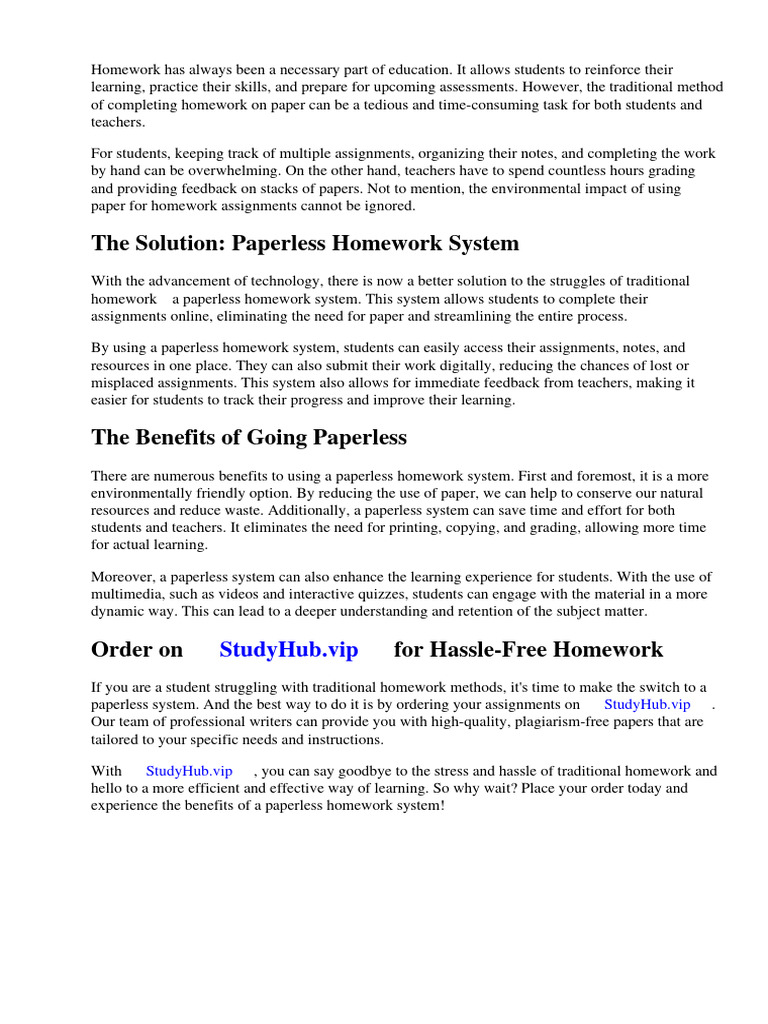Paperless Homework System | PDF | Homework | Evernote