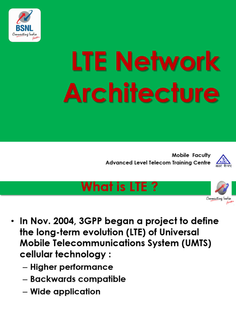 Lte Network Architecture | PDF | Wireless | Service Industries