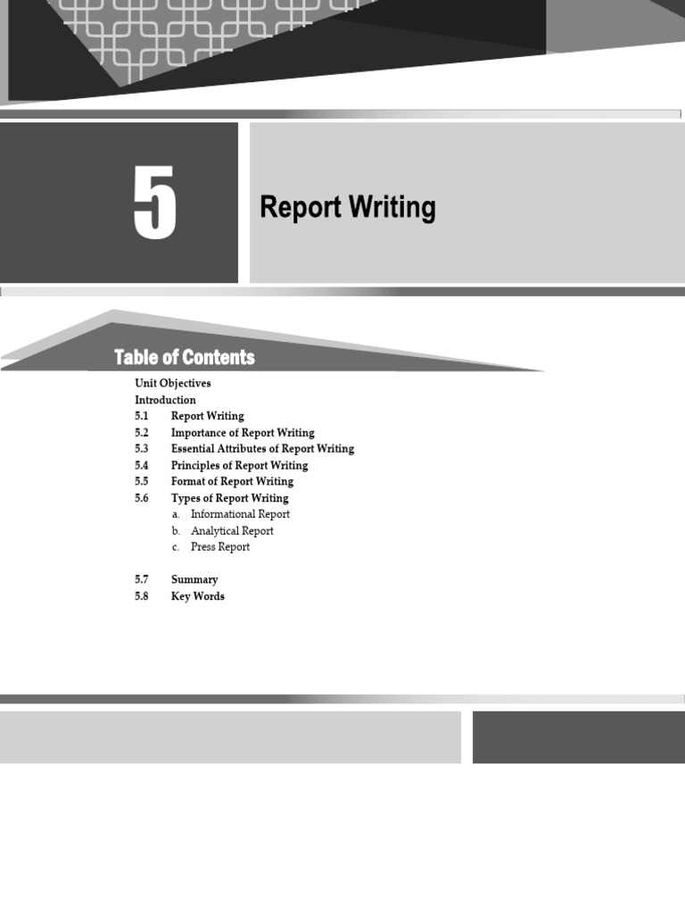 Unit 5 - Report Writing | PDF | News
