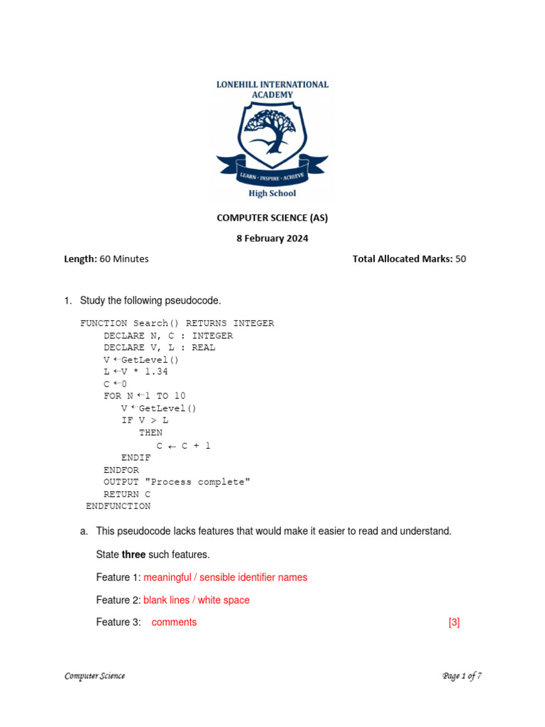 CS Test 1 - Memo Problem - Solving and Design | PDF | Control Flow ...