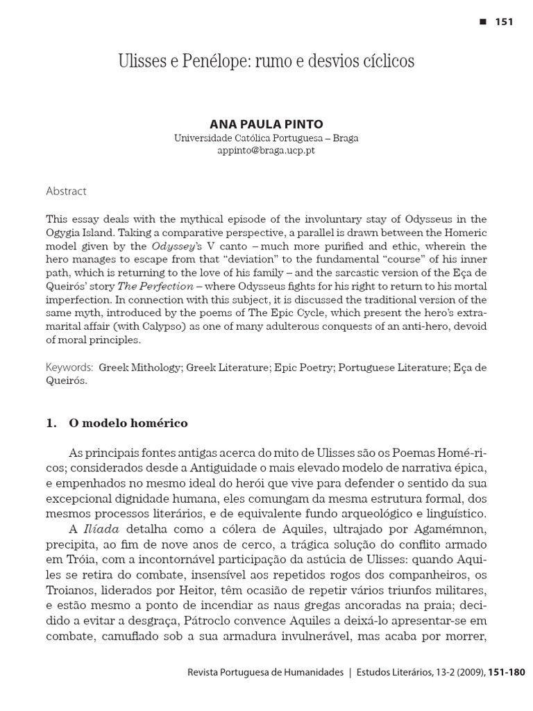 Pinto - AnaPaula - Ulisses e Penélope - 2009 - RPH | PDF | Odisseia ...