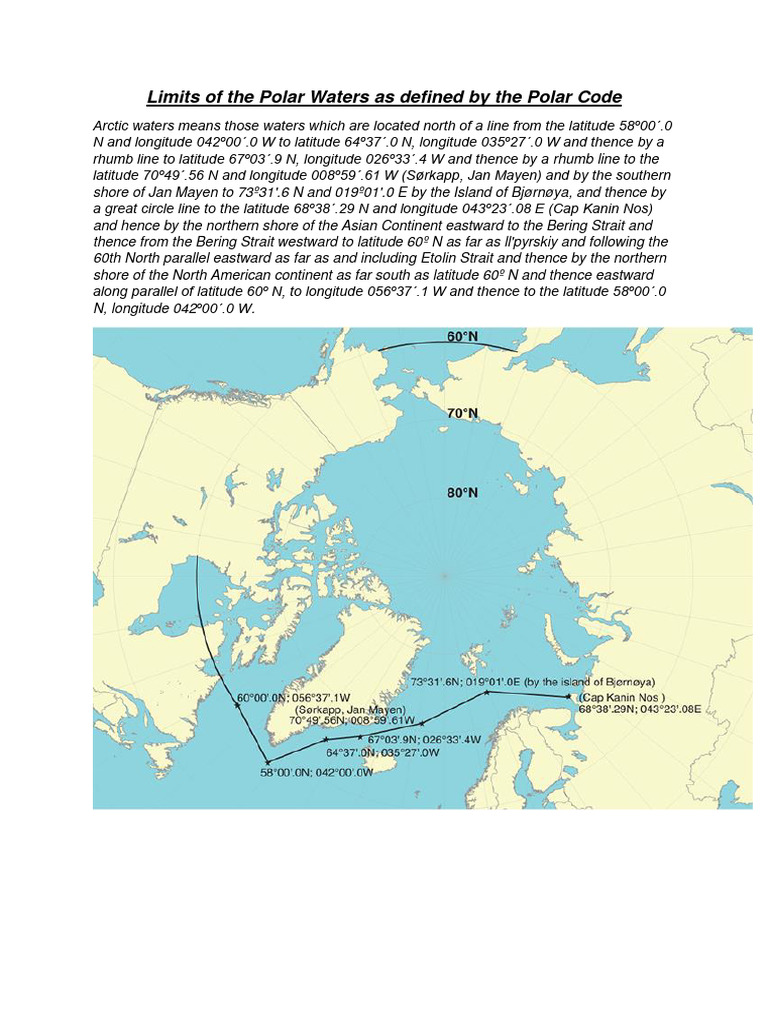 Limits of The Polar Waters As Defined by The Polar Code | PDF | Travel