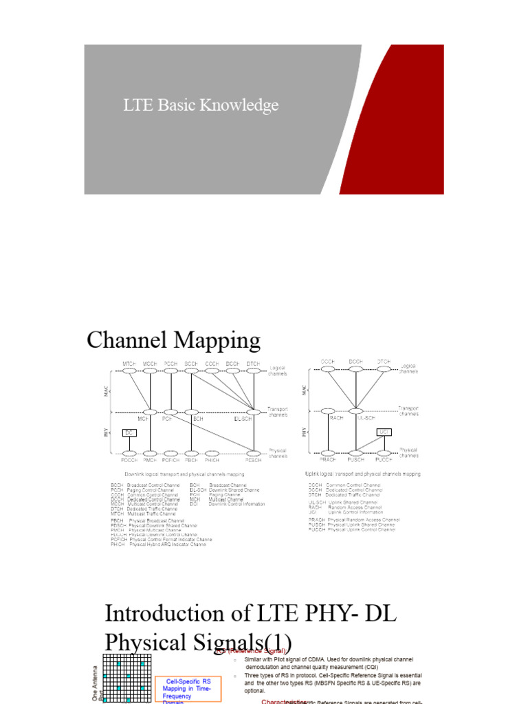 LTE Protocols & Signaling (Channels) - Day 5 | PDF | Telecommunications | Telecommunications ...