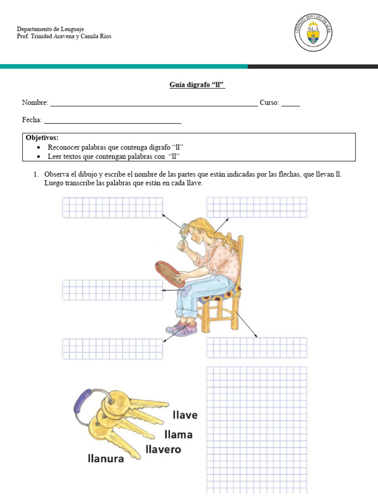 Guía Dígrafo LL | PDF | Estudios de idiomas extranjeros | Ficción general