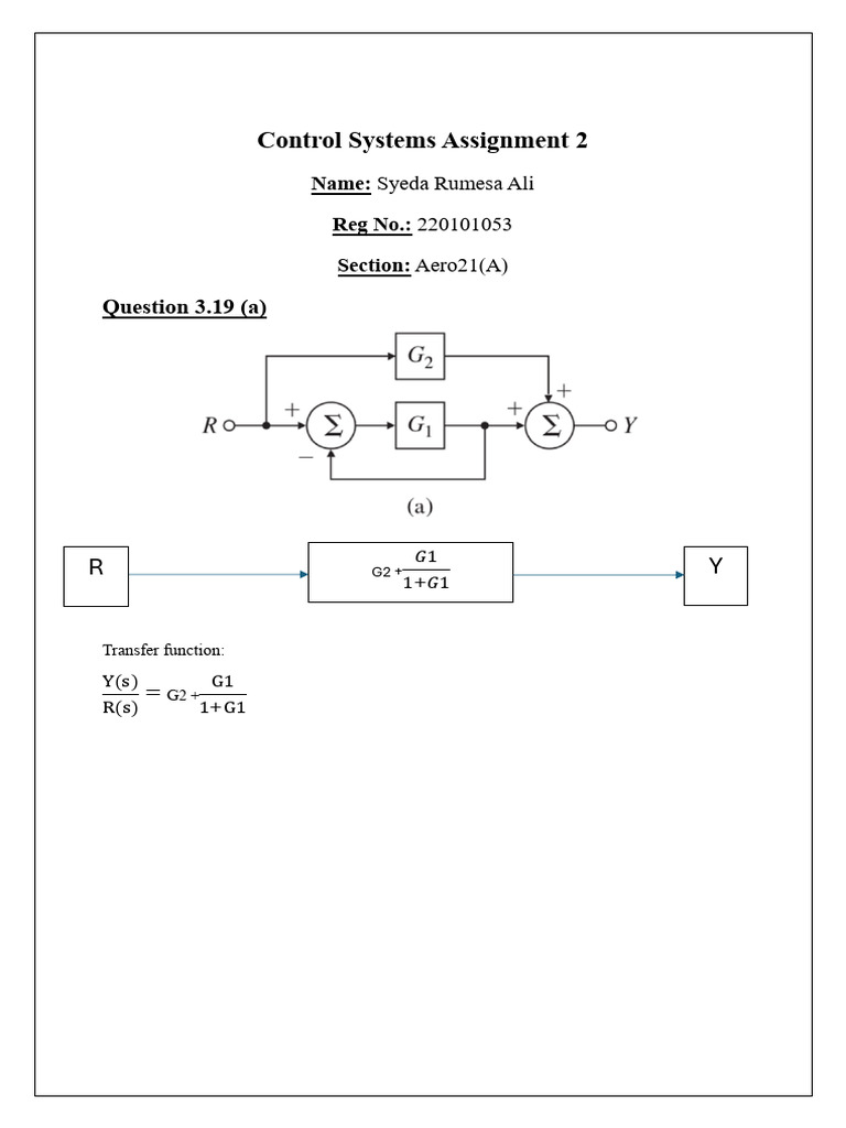 Automatic Controls Systems Assignment 2 | PDF | Chess