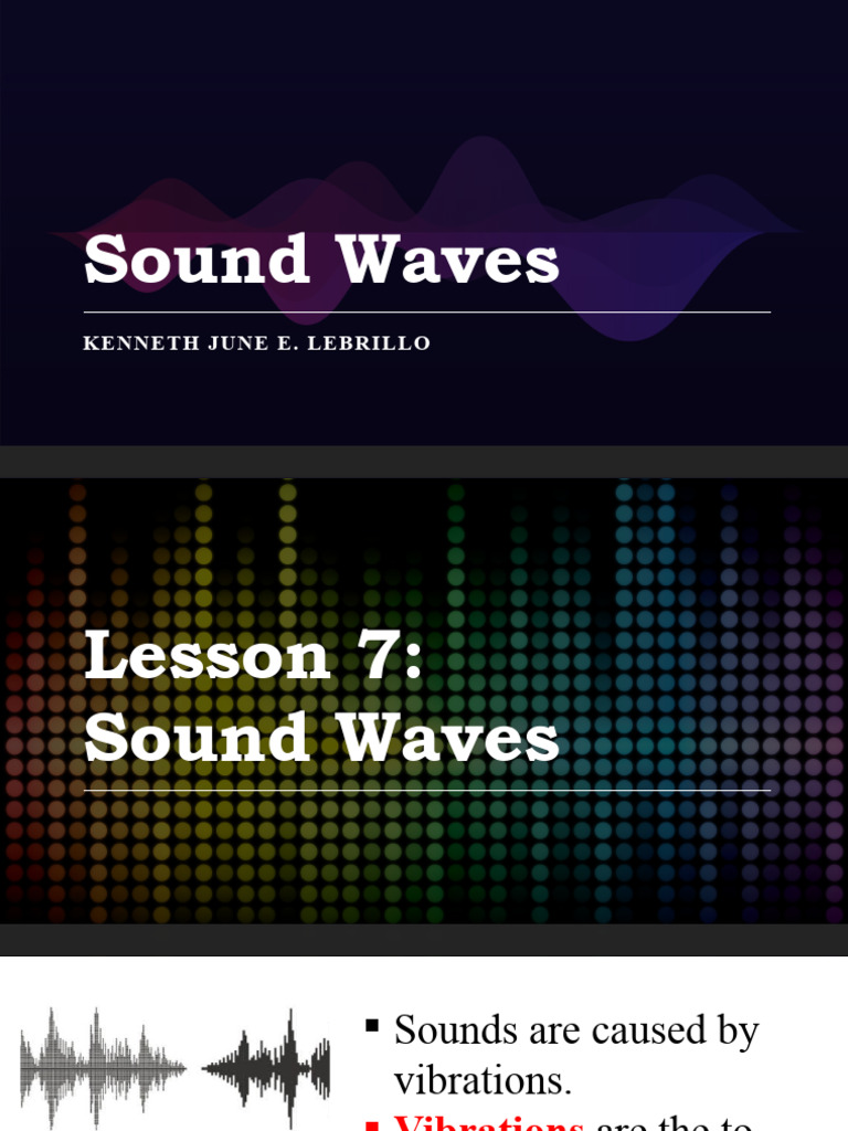 Lesson 7 Sound Waves | PDF | Sound | Amplitude